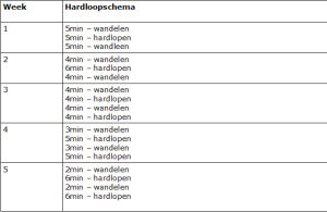 Hardloopschema voor beginners - Afvallen-gezondleven.nl